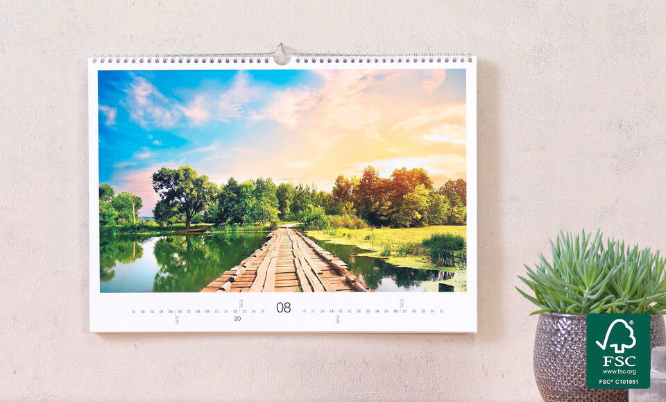 Calendrier photo A3 paysage personnalisé