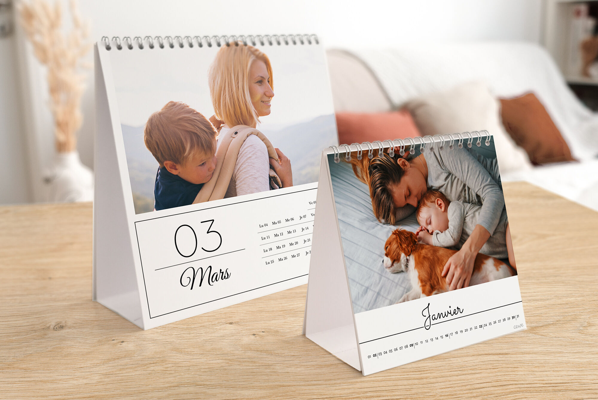 Petit calendrier de bureau carré à personnaliser | CEWE